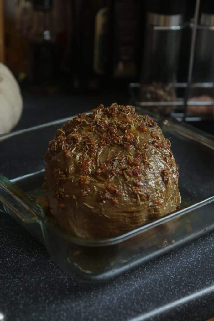 Stuffed Seitan Turkey - Wild Vegan Flower
